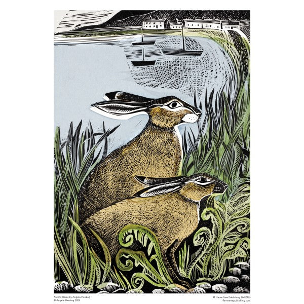 Angela Harding Rathlin Hares Jigsaw Puzzle | Premium Animal Puzzle