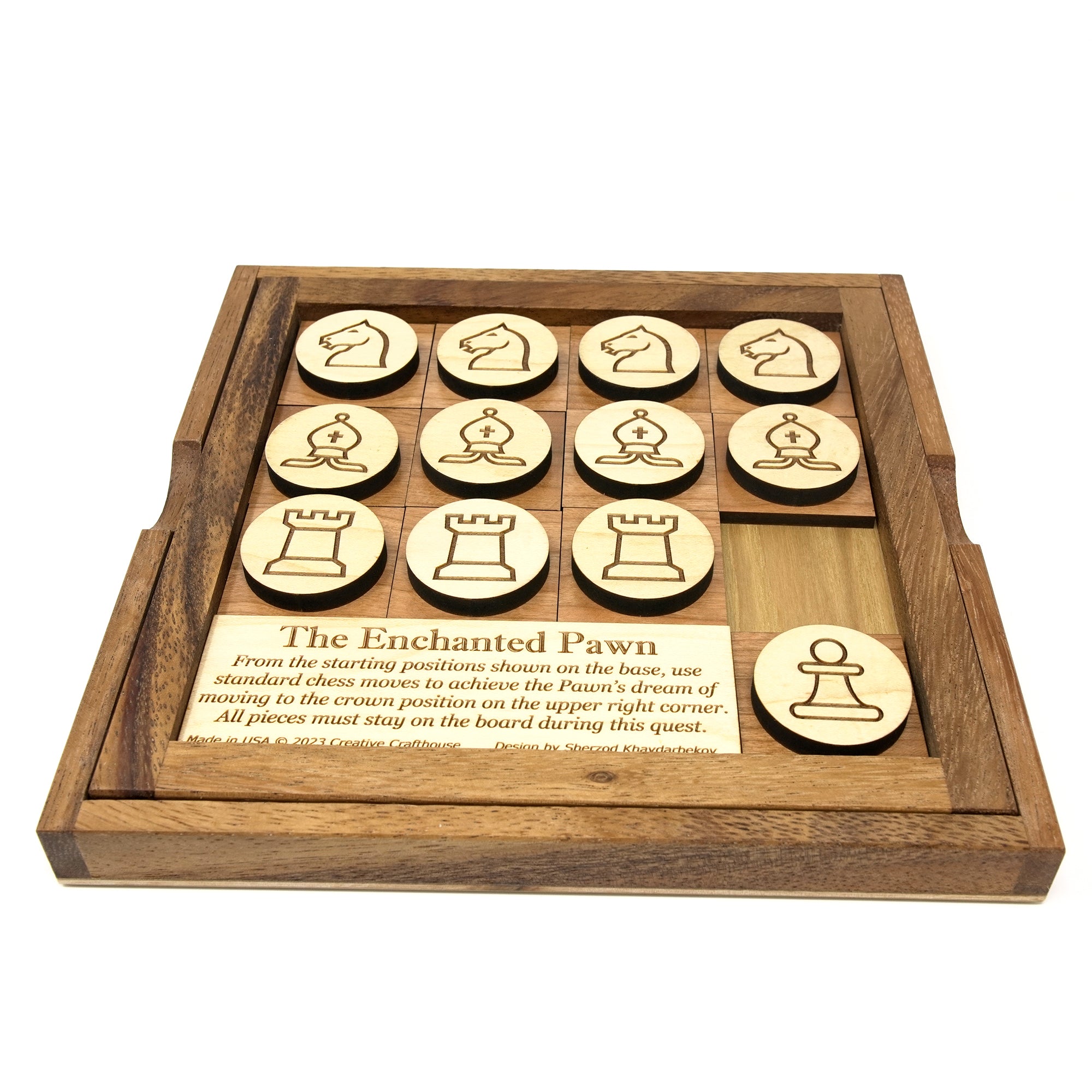 Enchanted Pawn Chess Puzzle | Chess Themed Wooden Puzzle