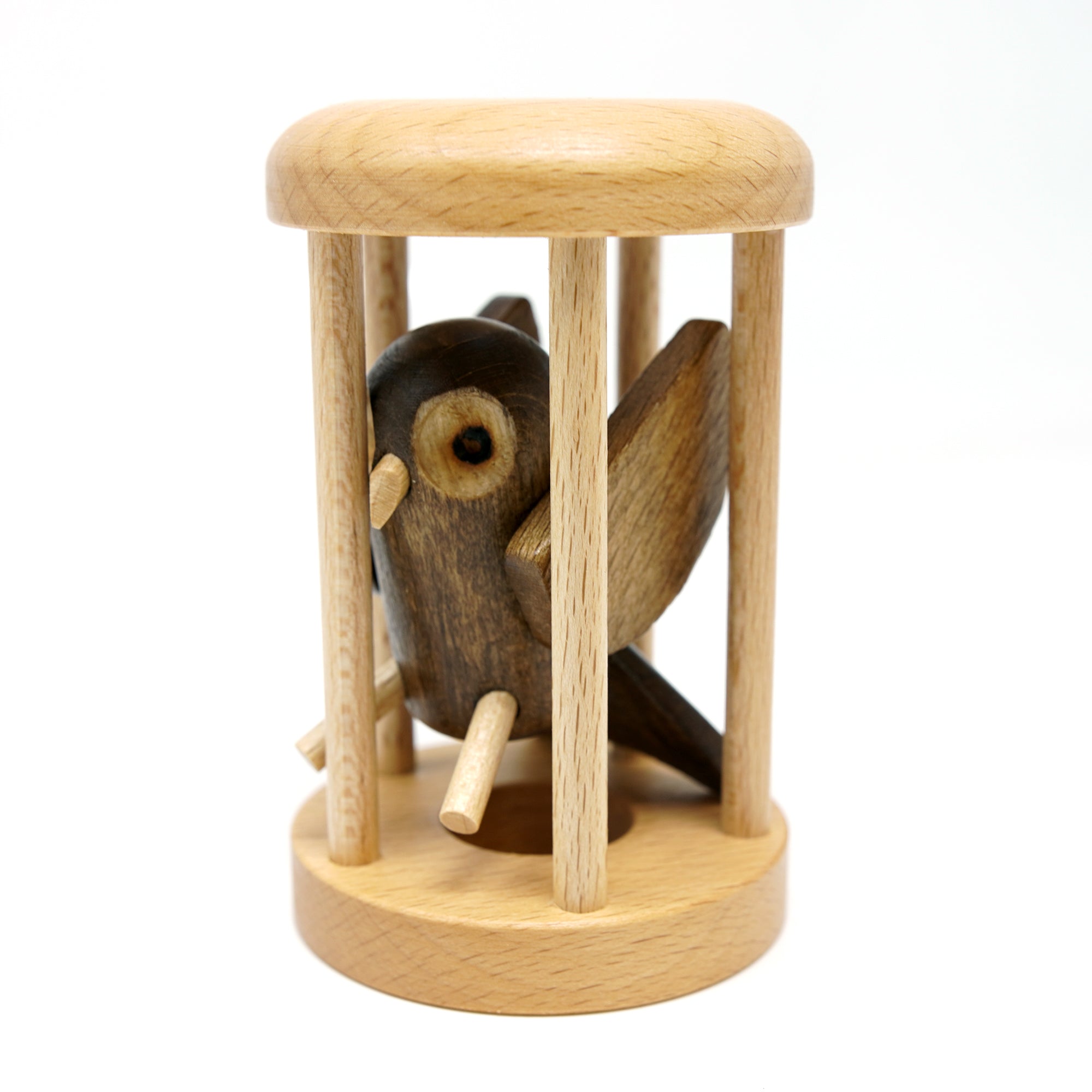 Owl in the Cage Puzzle | Modern Handmade Wooden Puzzle For Adults