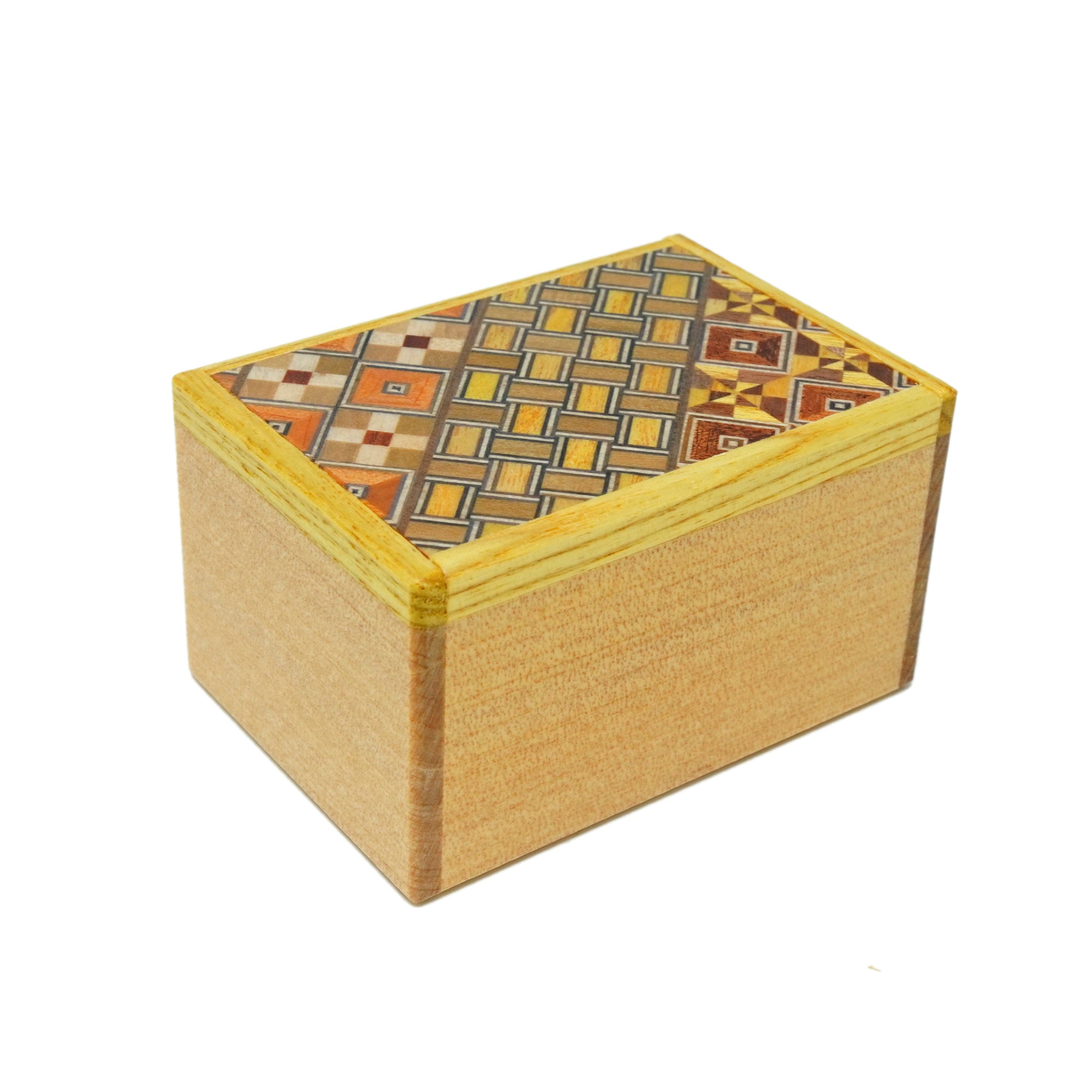 Japanese Puzzle Box - 2.5 Sun 5 Steps - Yosegi/ Natural