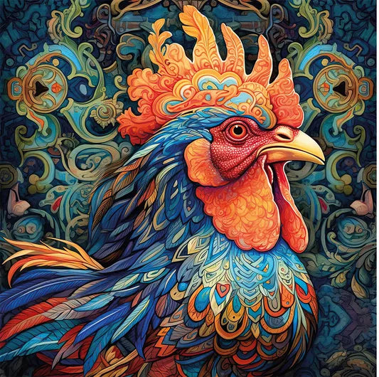 Radiant Rooster Jigsaw Puzzle | Contemporary Adult Jigsaw