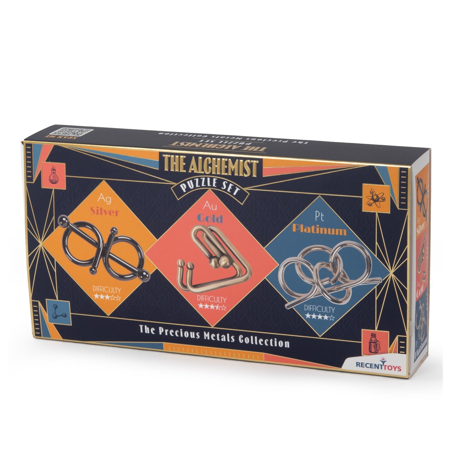 The Alchemist Puzzle Set | Adult Metal Brainteaser Gift Set